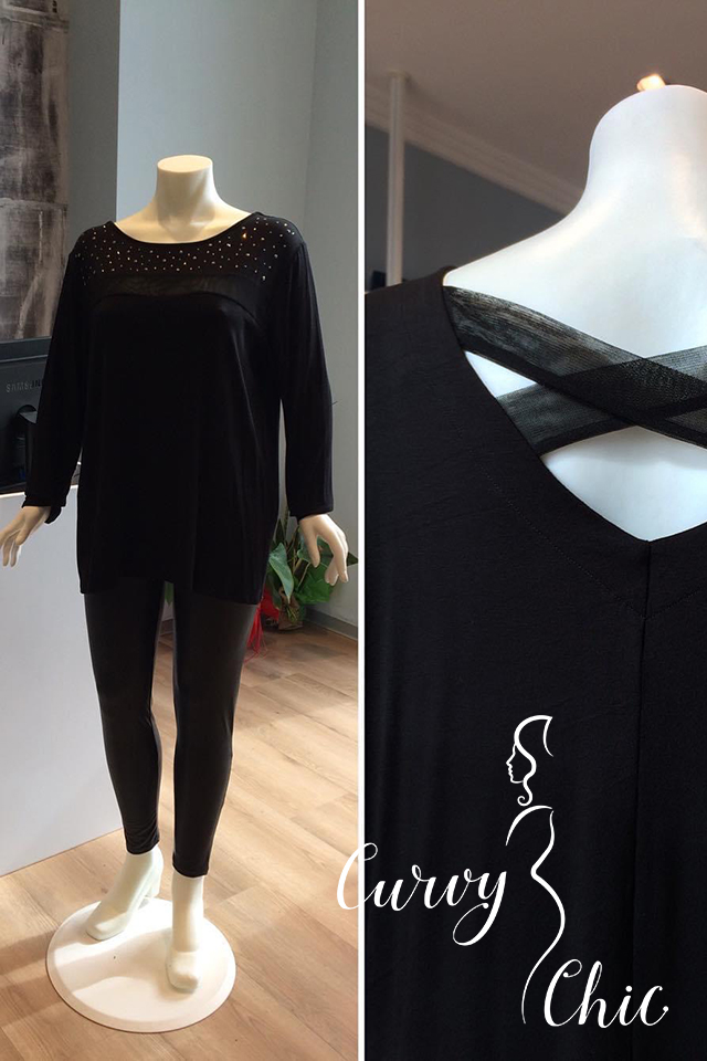 PAULA – Maglia intreccio tulle – Curvy Chic PAULA – Maglia intreccio tulle – Curvy Chic
